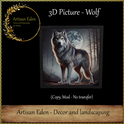 Second Life Marketplace - Wolf Picture - 3D Picture